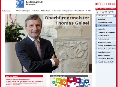 OB Thomas Geisel mit neuer Website